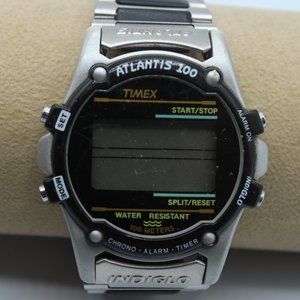 Timex | Accessories | Vintage Timex Atlantis 0 Indiglo Watch With ...